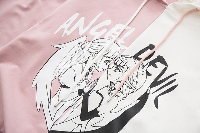 ANGEL x DEVIL Pastel Hooded Sweatshirt (3 Colors)