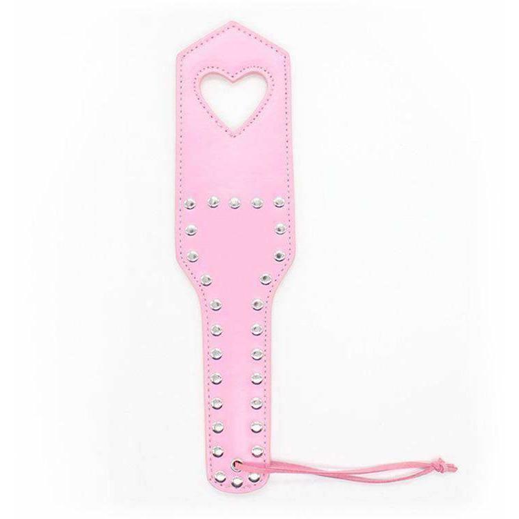 Spanking Paddle with Heart: Pink and Black Colors | DDLGWorld Shop
