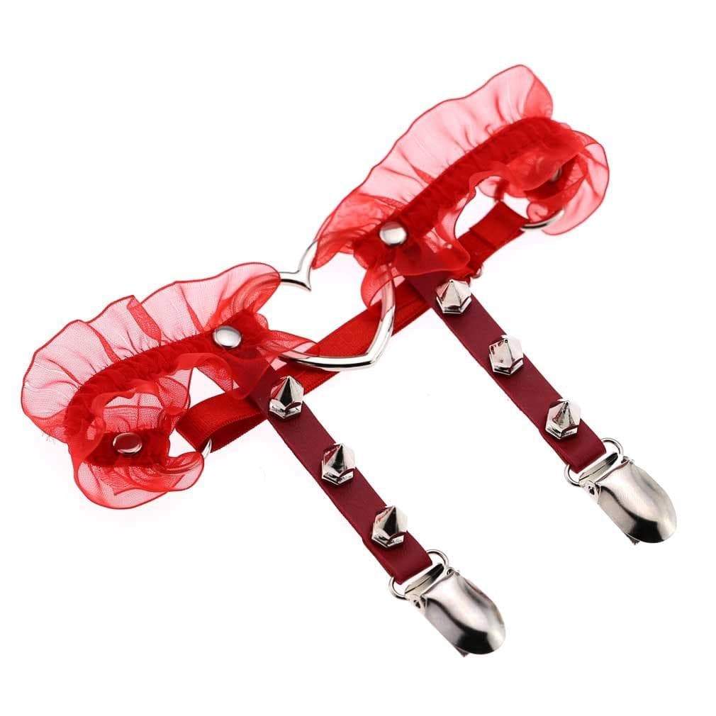 Ruffled Heart Garter Belts – DDLG World